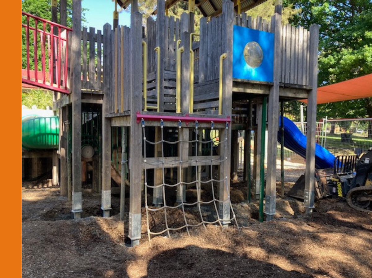 Playground works underway at Cundy and Howitt | Alpine Shire Council